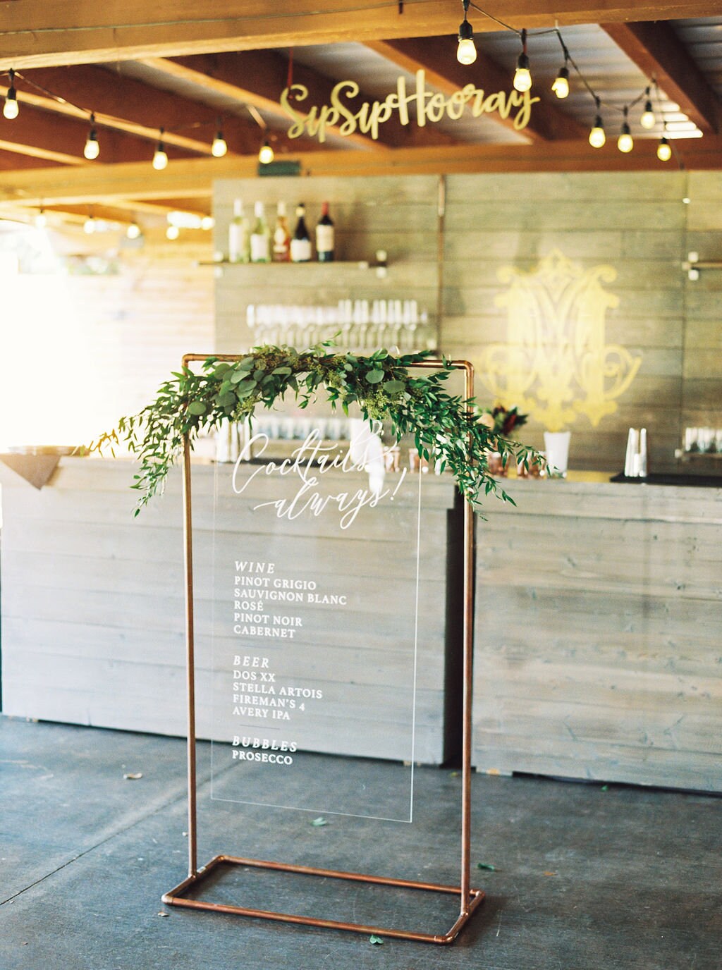 Acrylic Bar Menu | Wedding | Black | Modern Wedding | Event Menu ...