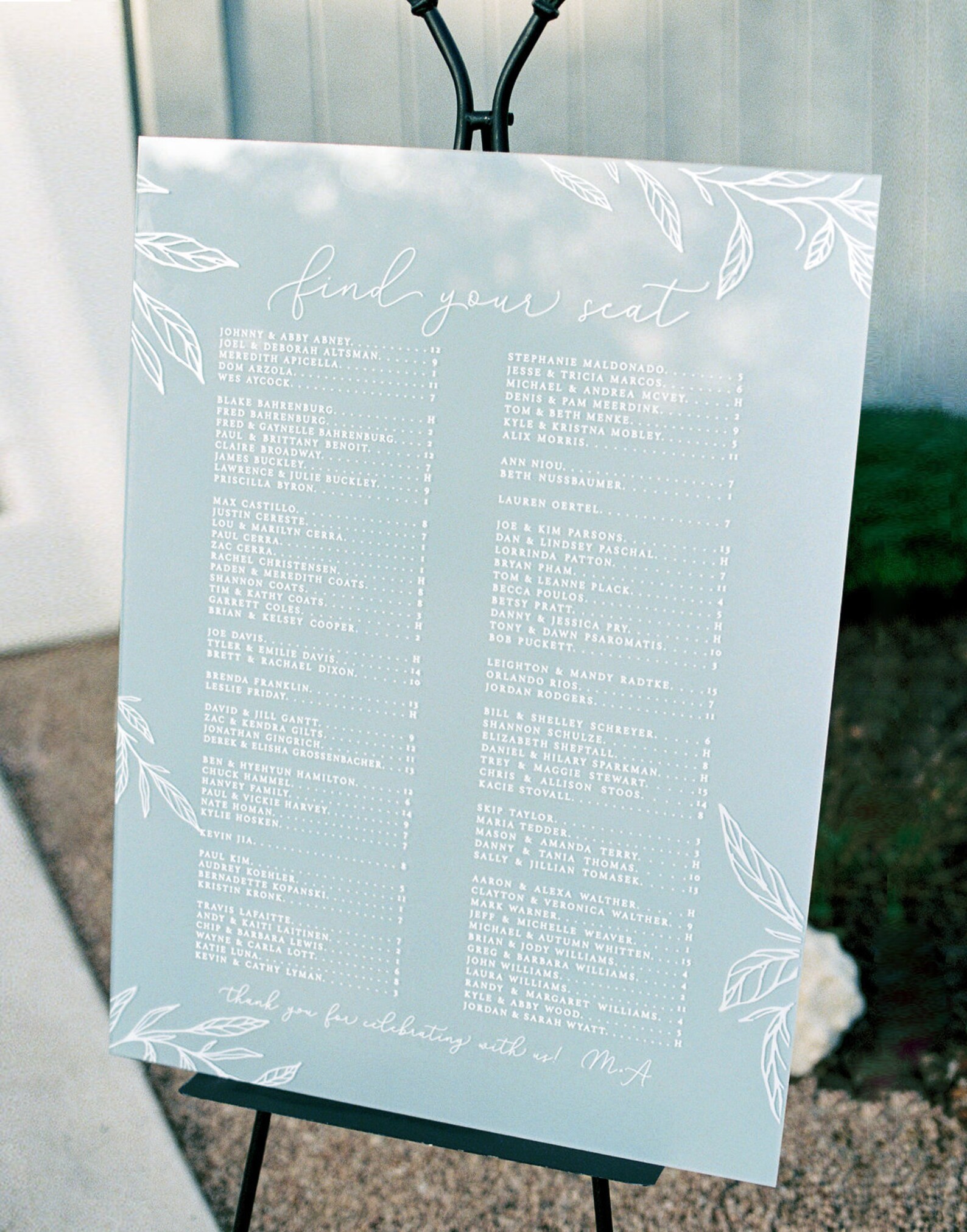 Custom Acrylic Seating Chart Sign / Clear / Mountain Wedding / - Etsy
