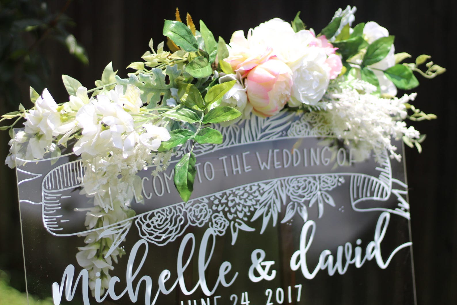 Custom Acrylic Wedding Timeline Sign / Handlettered - Etsy
