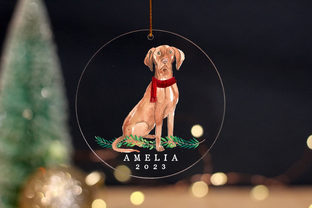 Custom Vizsla Ornament | Acrylic | Dog | Xmas | Christmas ...