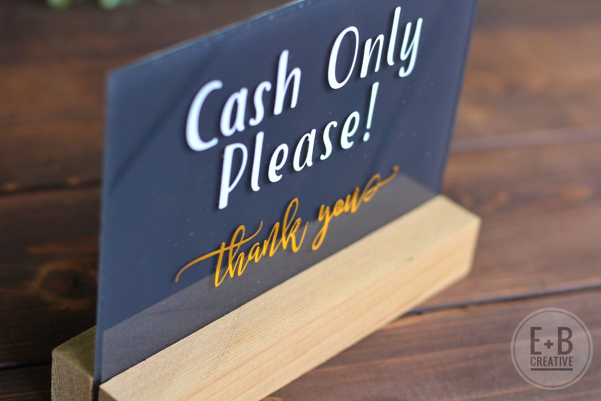 Custom Cash Only Bar Sign | Acrylic | Wedding | Event - Etsy