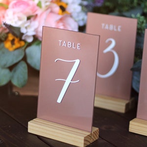 Rose Gold Acrylic Table Numbers, Wedding or Event - Etsy