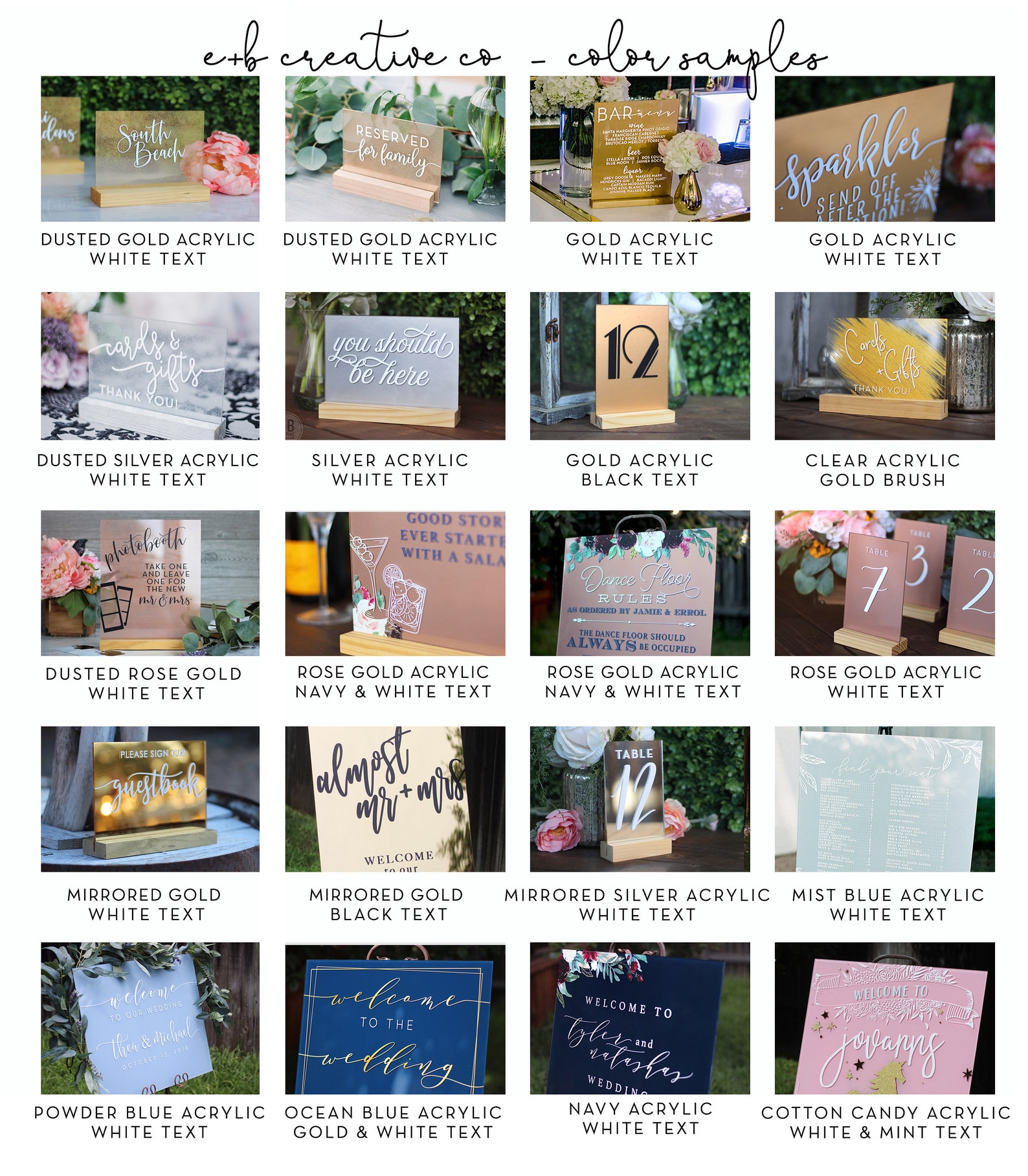 Custom Acrylic Wedding Timeline Sign / Handlettered - Etsy