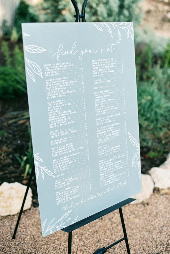 Custom Acrylic Seating Chart Sign / clear / wedding / bridal | Etsy