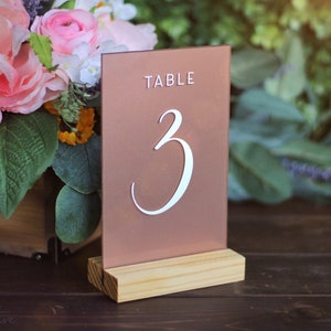 Rose Gold Acrylic Table Numbers, Wedding or Event - Etsy