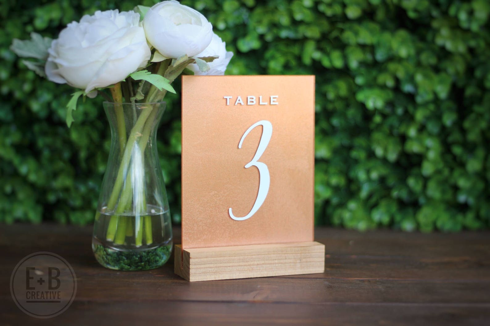 Custom Acrylic Table Numbers / Rose Gold / Gold / Centerpiece | Etsy
