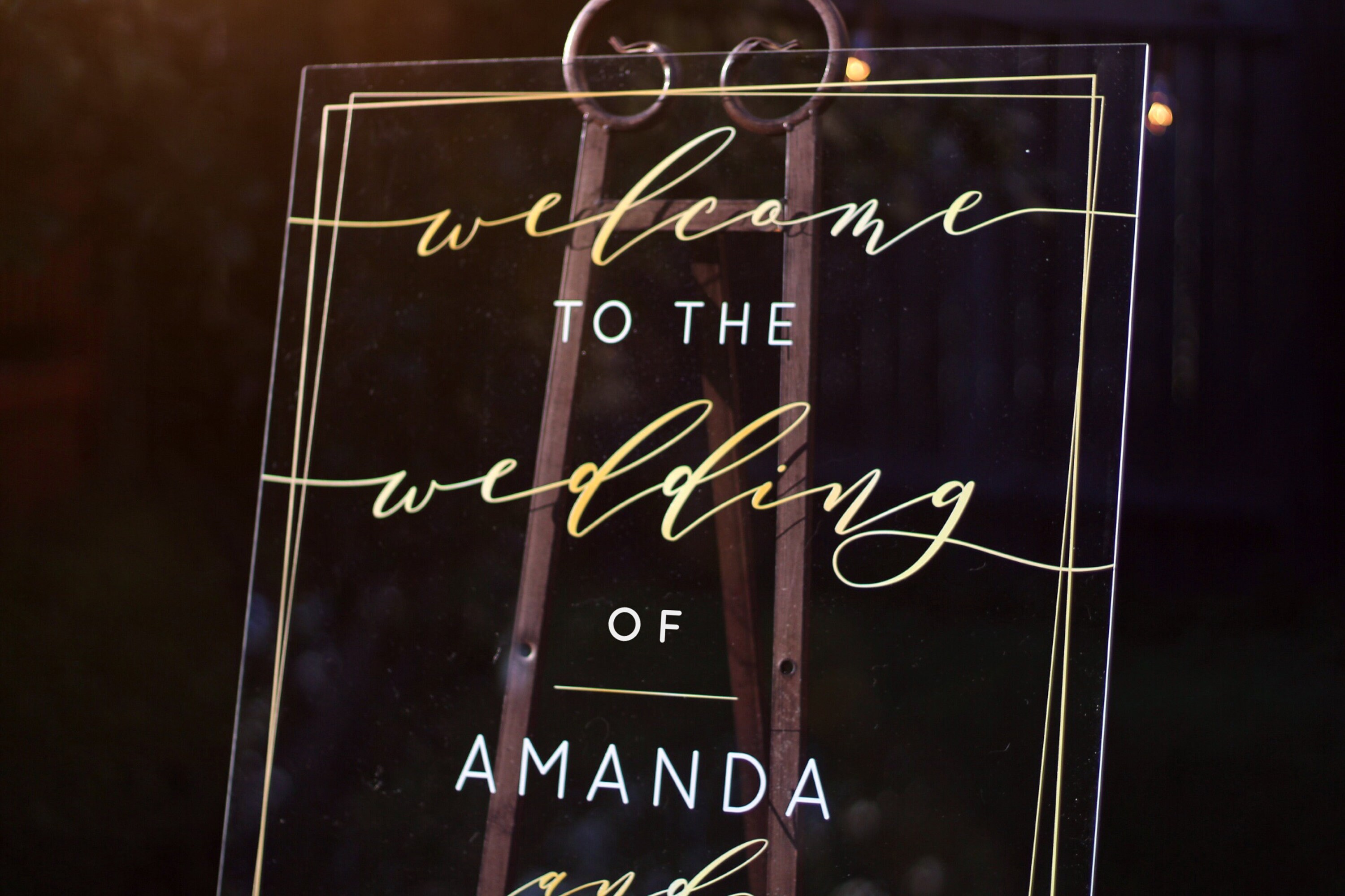 Custom Gold Acrylic Wedding Welcome Sign / welcome to our | Etsy