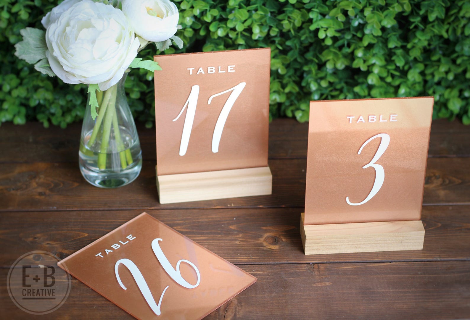 Custom Acrylic Table Numbers / Rose Gold / Gold / Centerpiece | Etsy