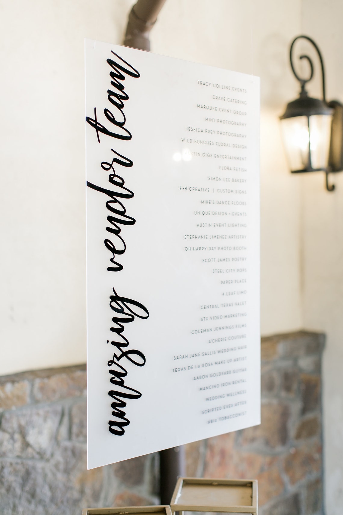 Custom Vendor Sign Wedding Planner Event Planner - Etsy