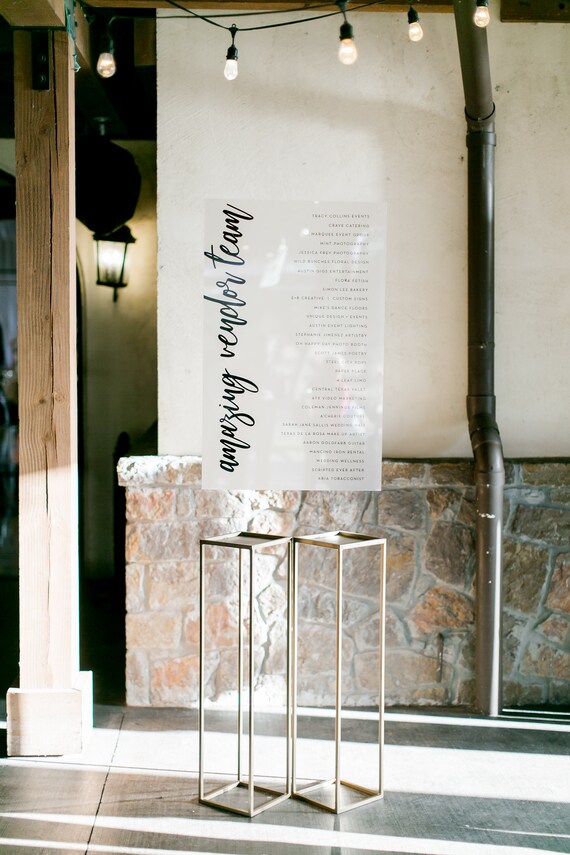 Custom Vendor Sign Wedding Planner Event Planner - Etsy