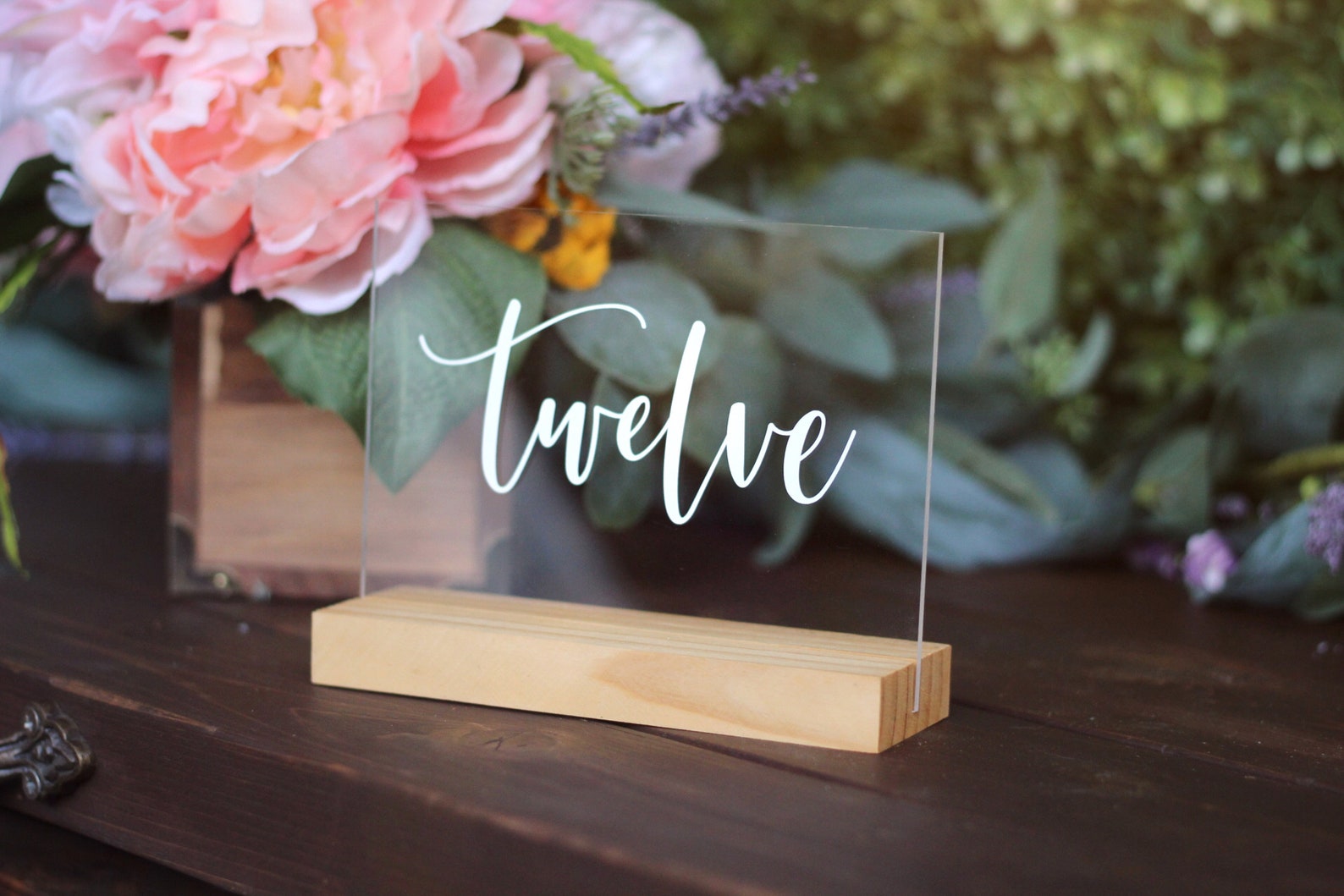 Custom Table Numbers Acrylic Plexiglass Wedding - Etsy