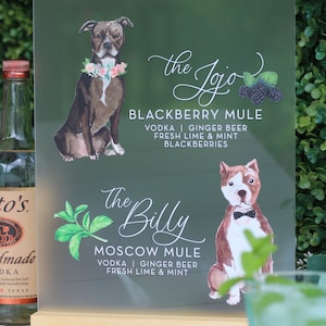 Custom Dog Bar Menu | Wedding | Pitbull | Puptail | Lab | Puppy ...