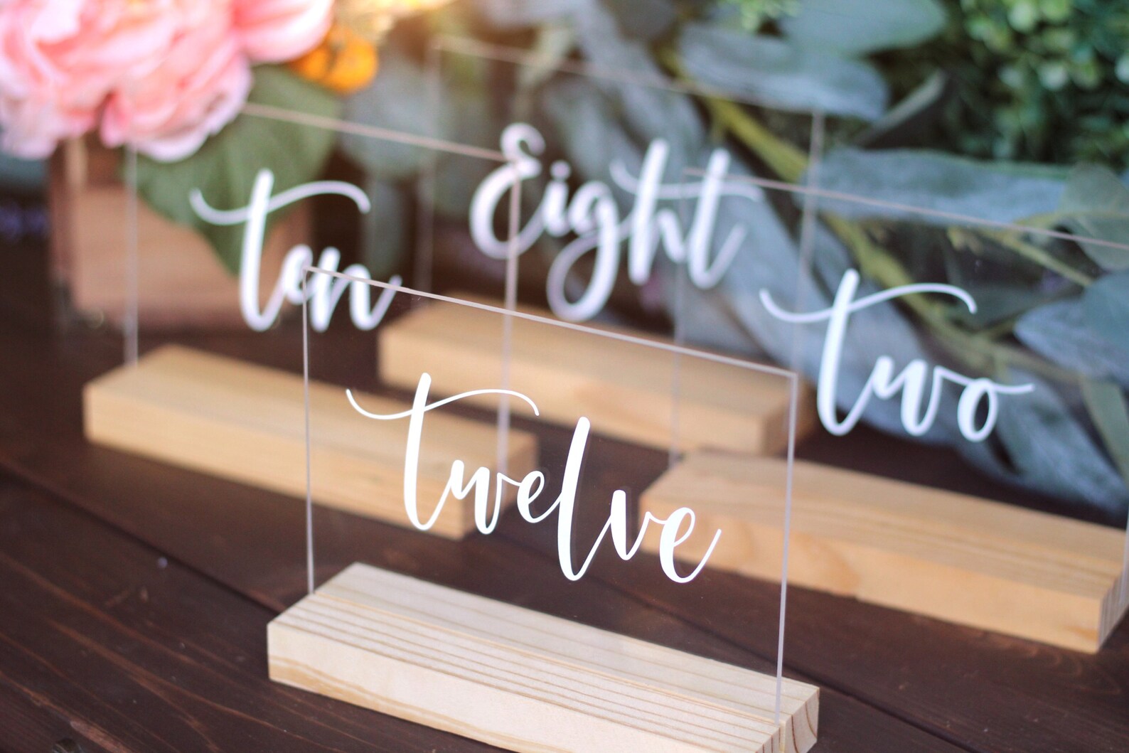 Custom Table Numbers Acrylic Plexiglass Wedding - Etsy