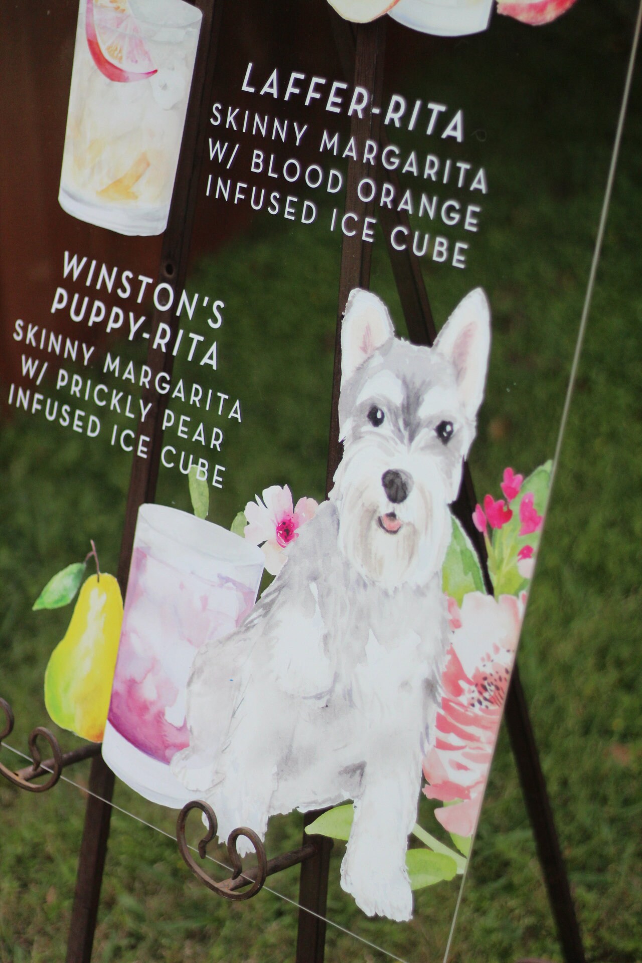Large Custom Dog Bar Menu / Puptail / Wedding / Acrylic / - Etsy