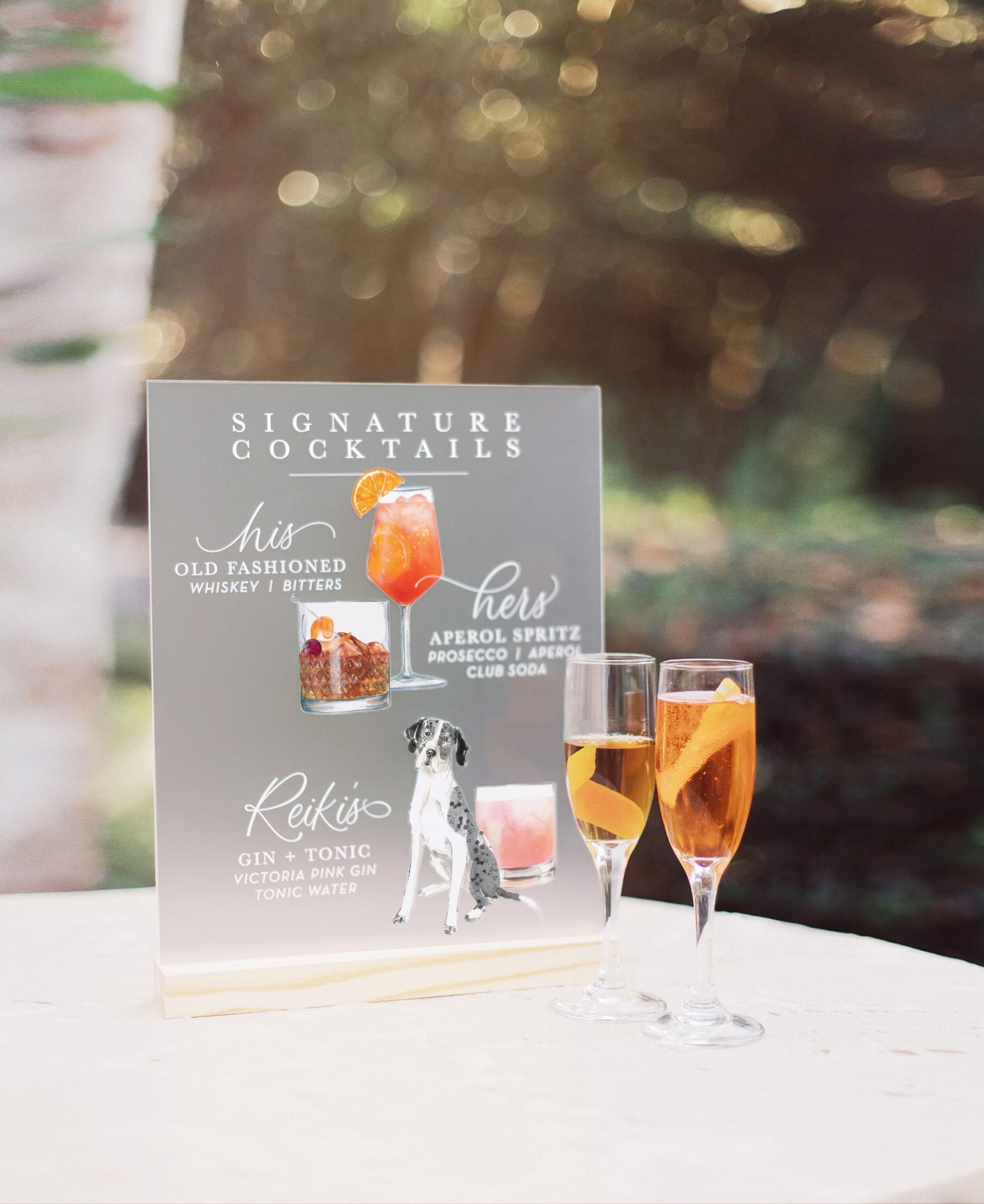 Custom Dog Bar Menu | Wedding | Great Dane | Puptail | Lab | Puppy ...