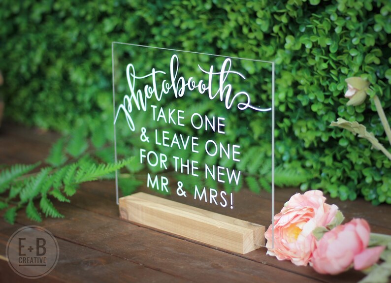 Custom Acrylic Photobooth Sign / wedding / event / photo booth | Etsy