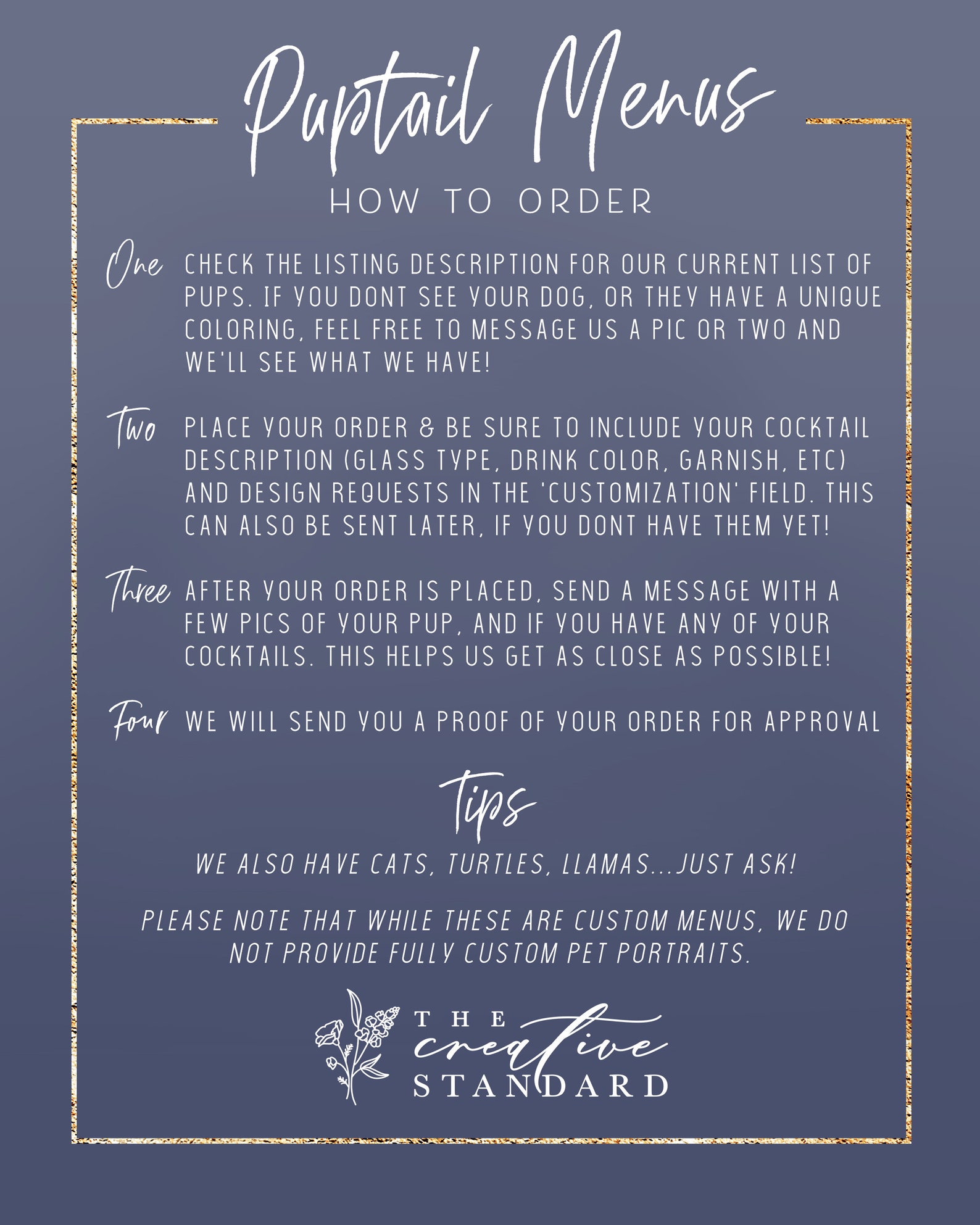 Custom Dog Bar Menu | Wedding | Goldendoodle | Puptail | Lab | Puppy ...