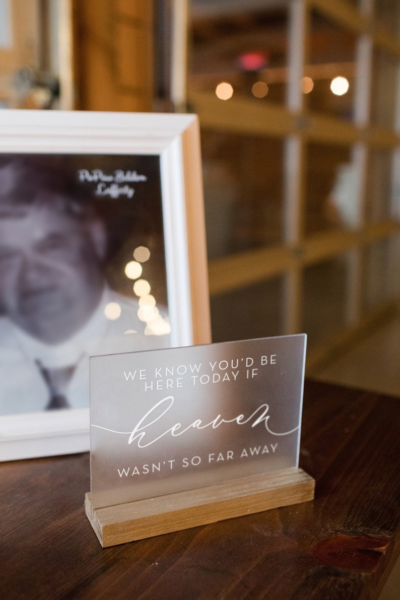 Custom in Loving Memory Sign / Heaven / Acrylic Wedding / - Etsy