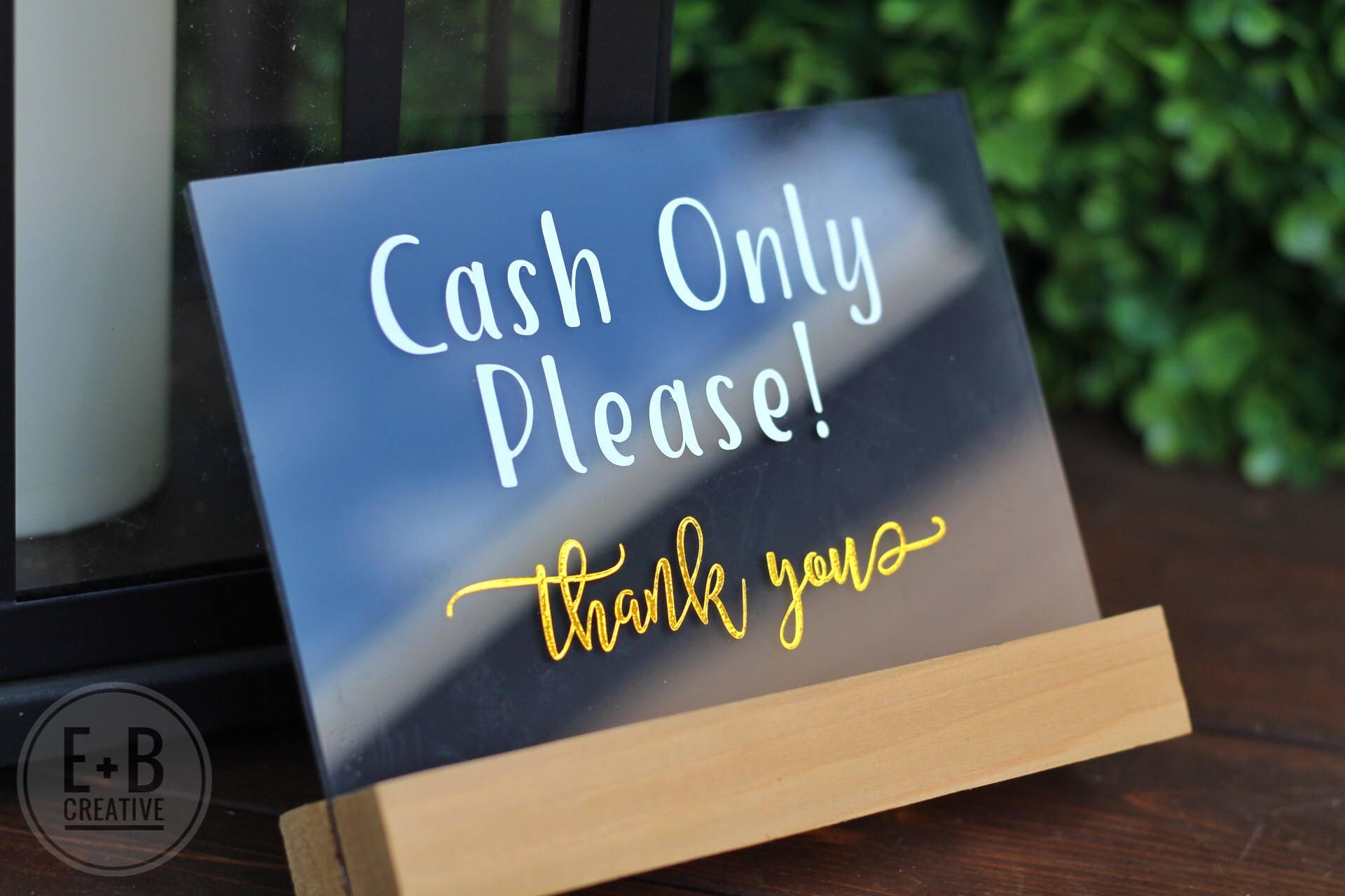 Custom Cash Only Bar Sign Acrylic Wedding Event | Etsy