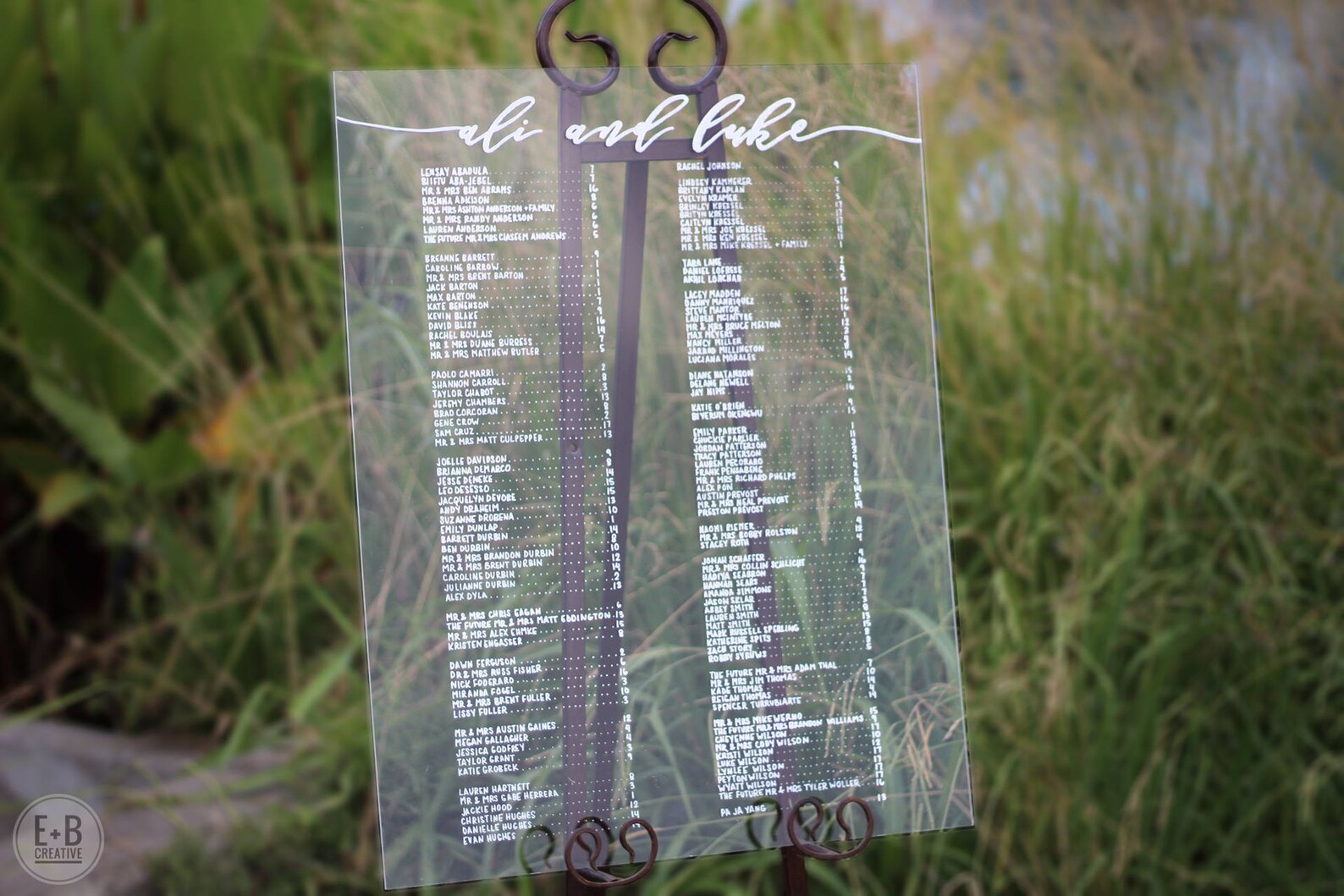 Custom Acrylic Seating Chart Sign / Clear / Wedding / Bridal | Etsy