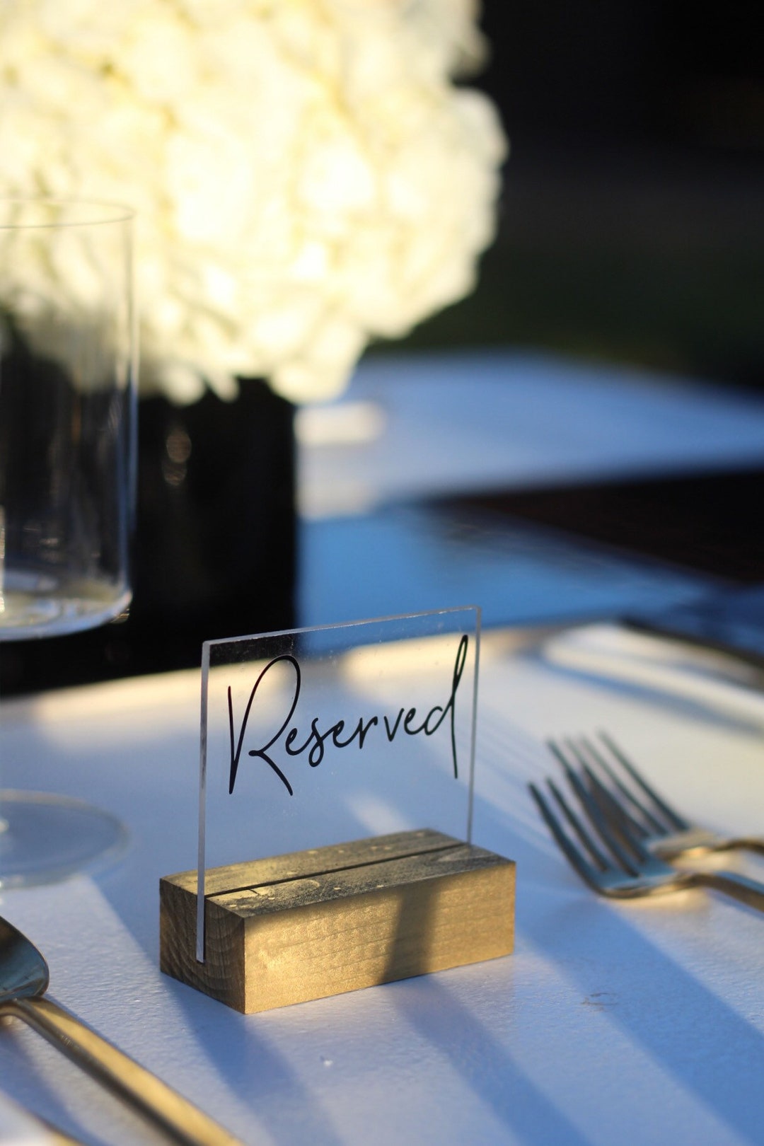Custom Mini Reserved Sign | Acrylic | Wedding | Event | Table Number - Etsy