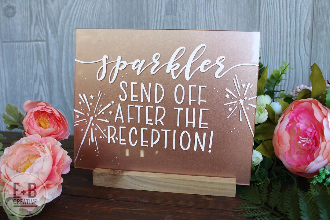 Sparkler Send off Sign, Rose Goldacrylic/plexiglass - Etsy