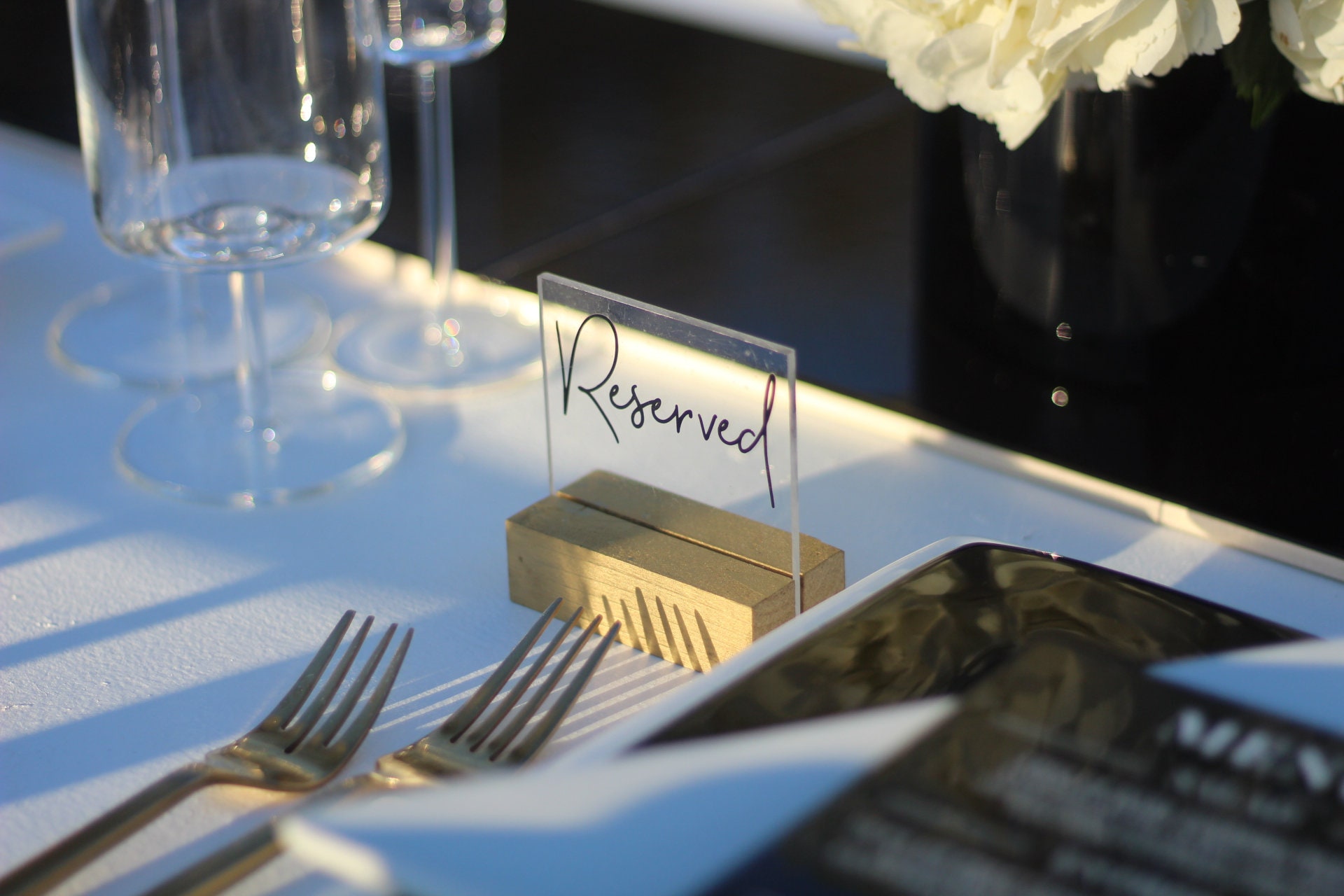 Custom Mini Reserved Sign | Acrylic | Wedding | Event | Table Number - Etsy