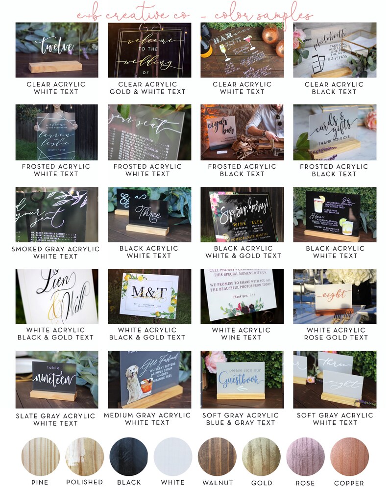 Custom Mini Reserved Sign Acrylic Wedding Event Table - Etsy