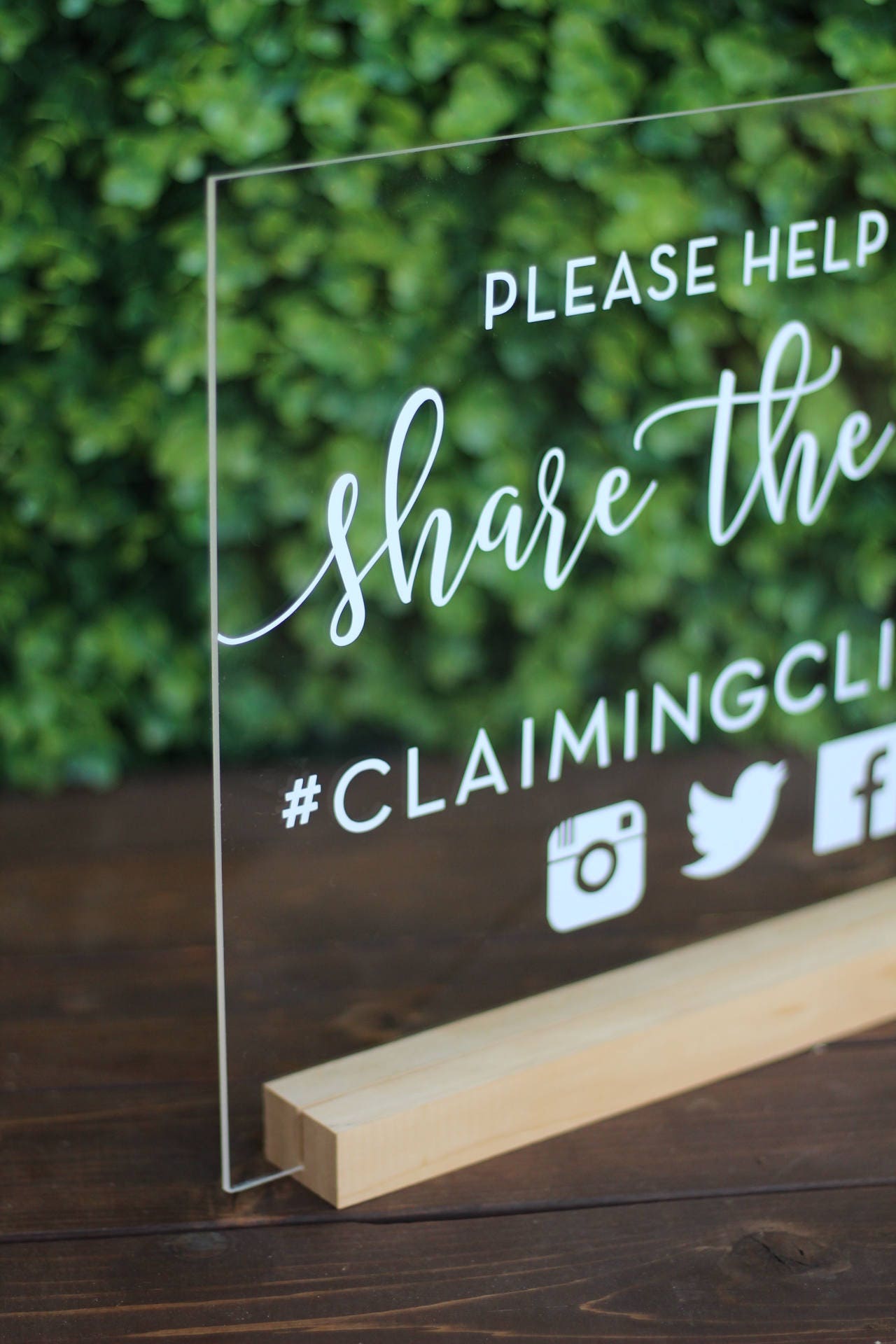 Custom Acrylic Hashtag Sign / Wedding / Event / Photo Booth / | Etsy