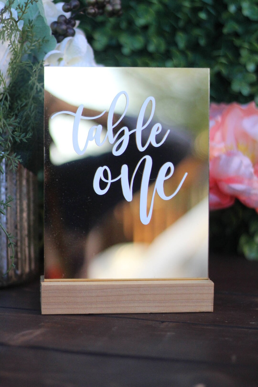 Acrylic Mirrored Silver Table Numbers | Wedding | Event Signs | Wedding ...