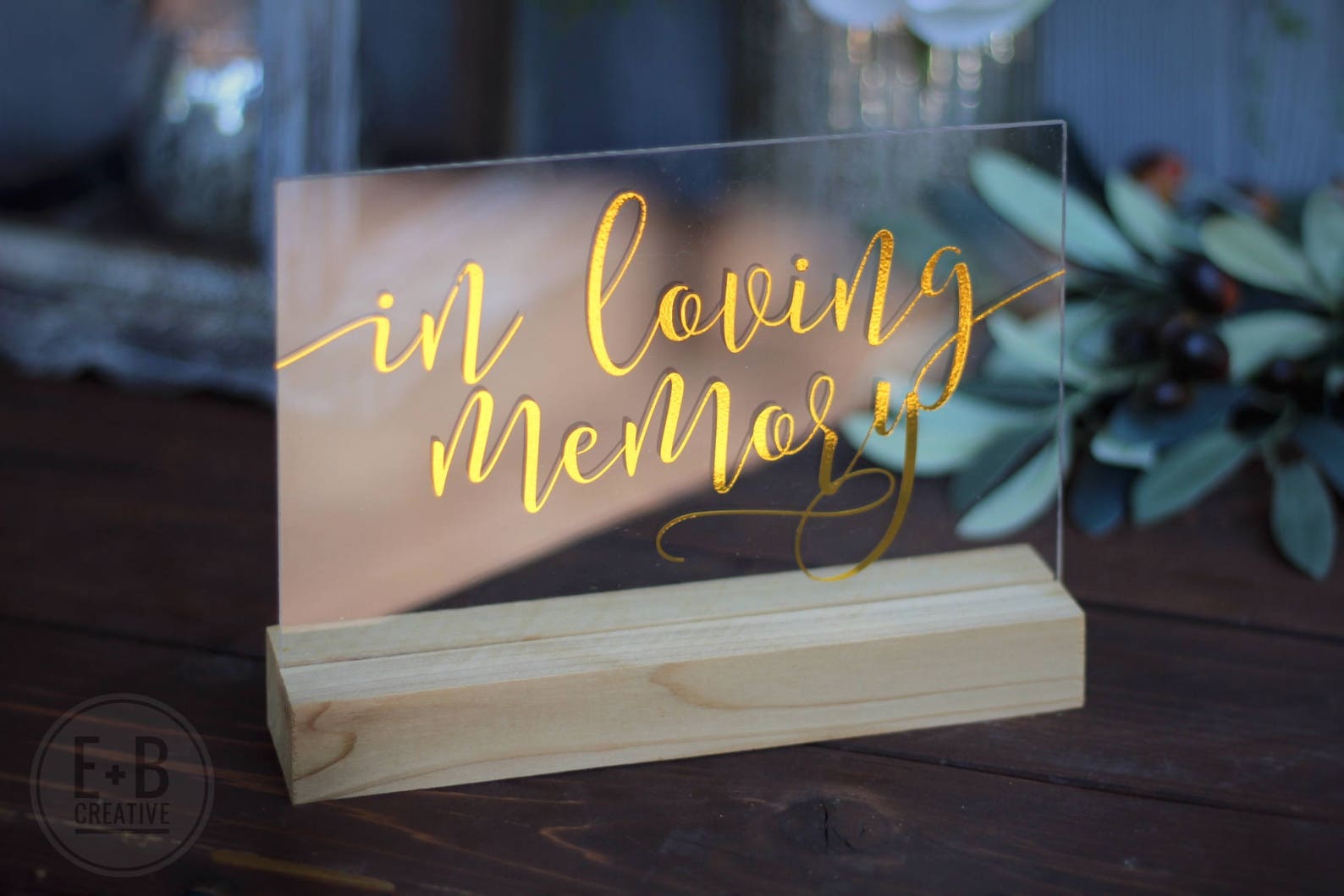 Custom Acrylic in Loving Memory Sign / Wedding / Event - Etsy