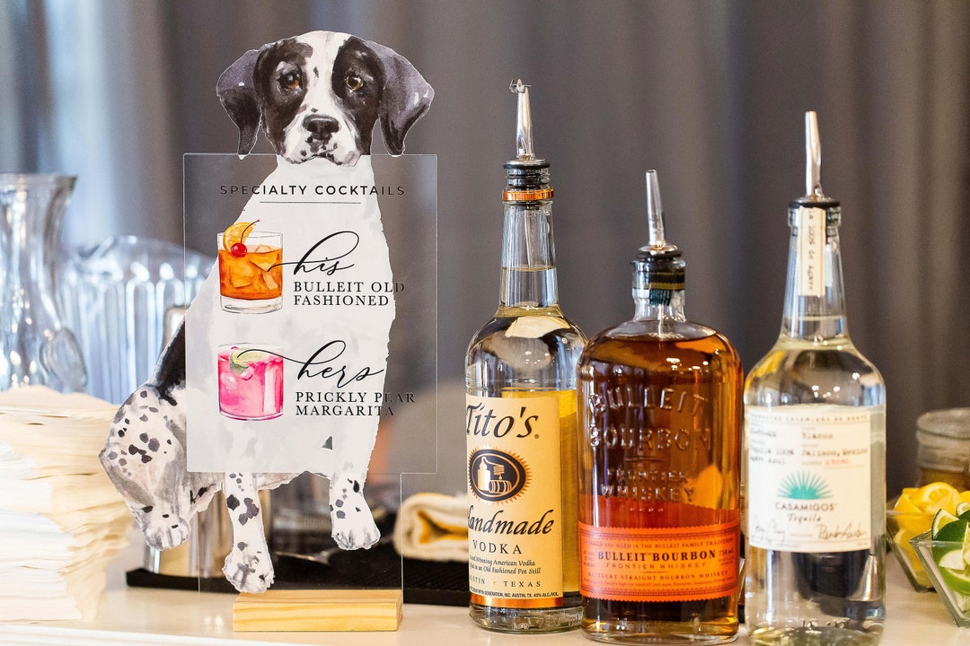 Acrylic Dog Bar Cutout Menu | Fully Custom | Wedding | Goldendoodle ...