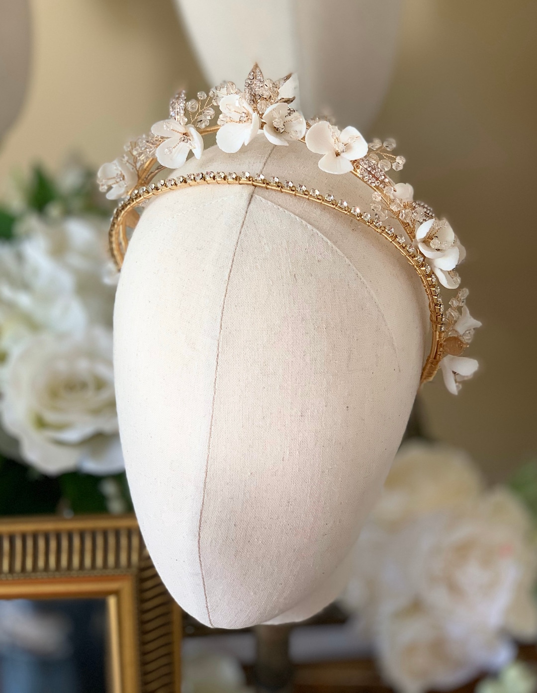 Flower Crown, Flower Headpiece, Flower Headband, Bridal Headpiece ...