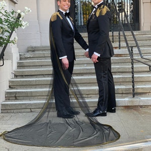 Grooms Wedding Cape, Wedding Cape, Grooms Cape, Black and Gold Cape ...