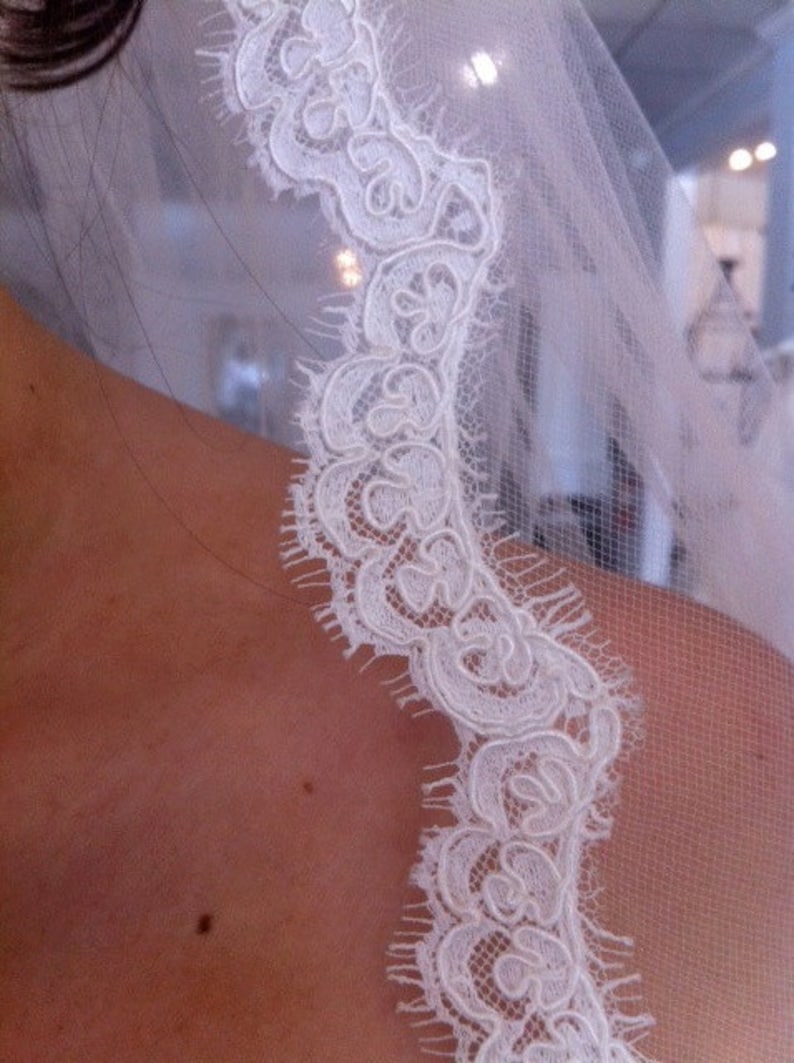 Lace Wedding Veil French Chantilly Lace Veil Wedding Veil - Etsy