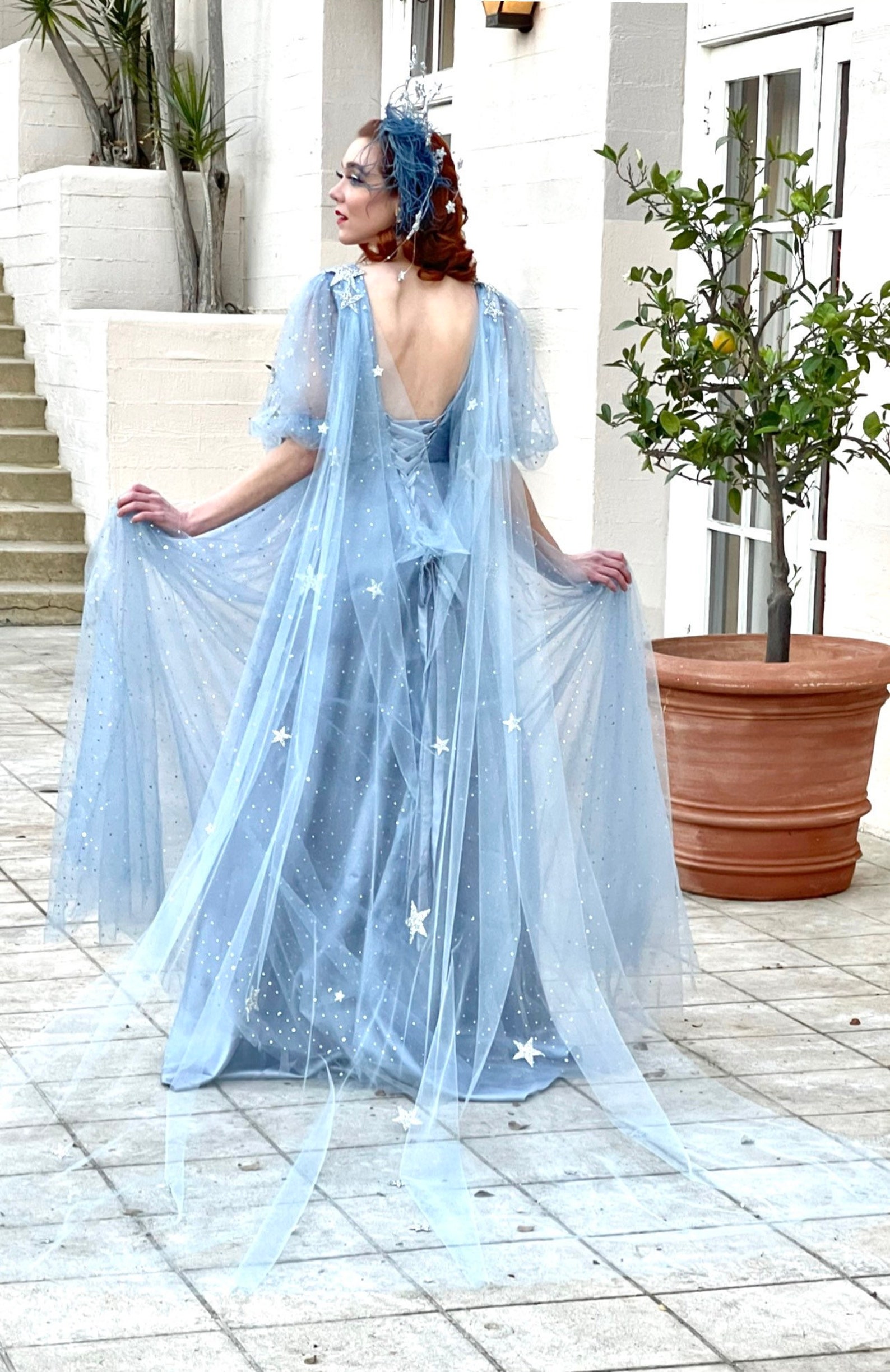 Celestial Cape, Star Cape, Glimmer Tulle Cape, Glitter Star Cape - Etsy