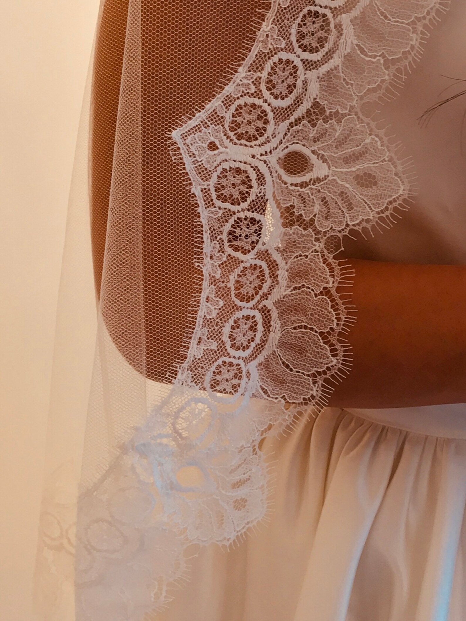 Bridal Wedding Veil English Net Veil Lace Veil Mantilla | Etsy