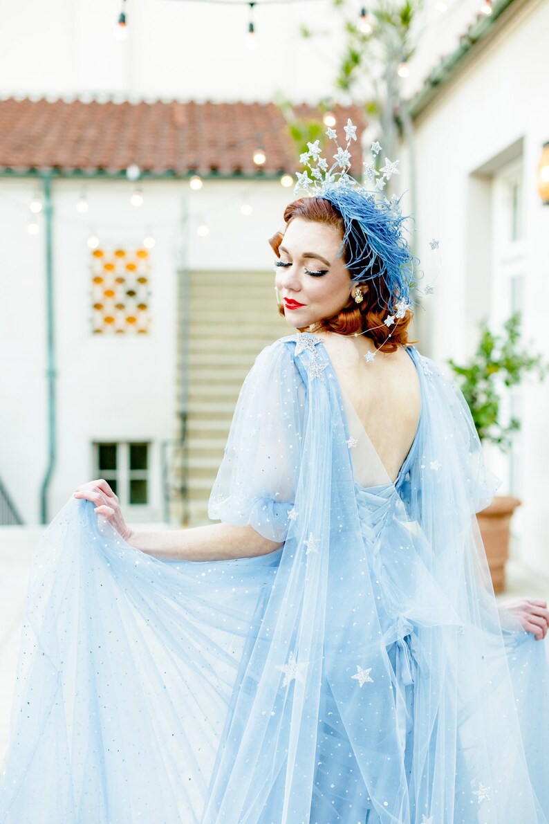 Celestial Cape Star Cape Glimmer Tulle Cape Glitter Star - Etsy