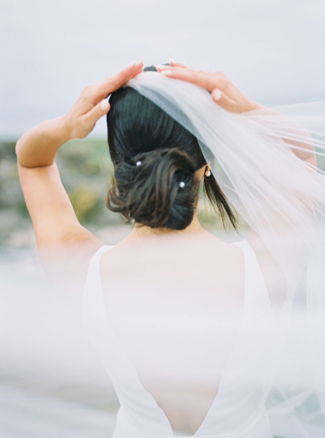 English Tulle Cathedral Veil: Luxe Cascade Wedding Veil, Raw Edge - Etsy