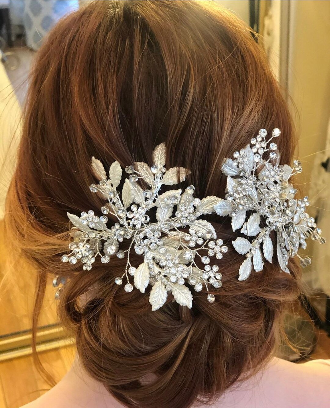 Bridal Hair Comb, Wedding Headpiece, Soft Silver Headpiece, Bridal Hair ...