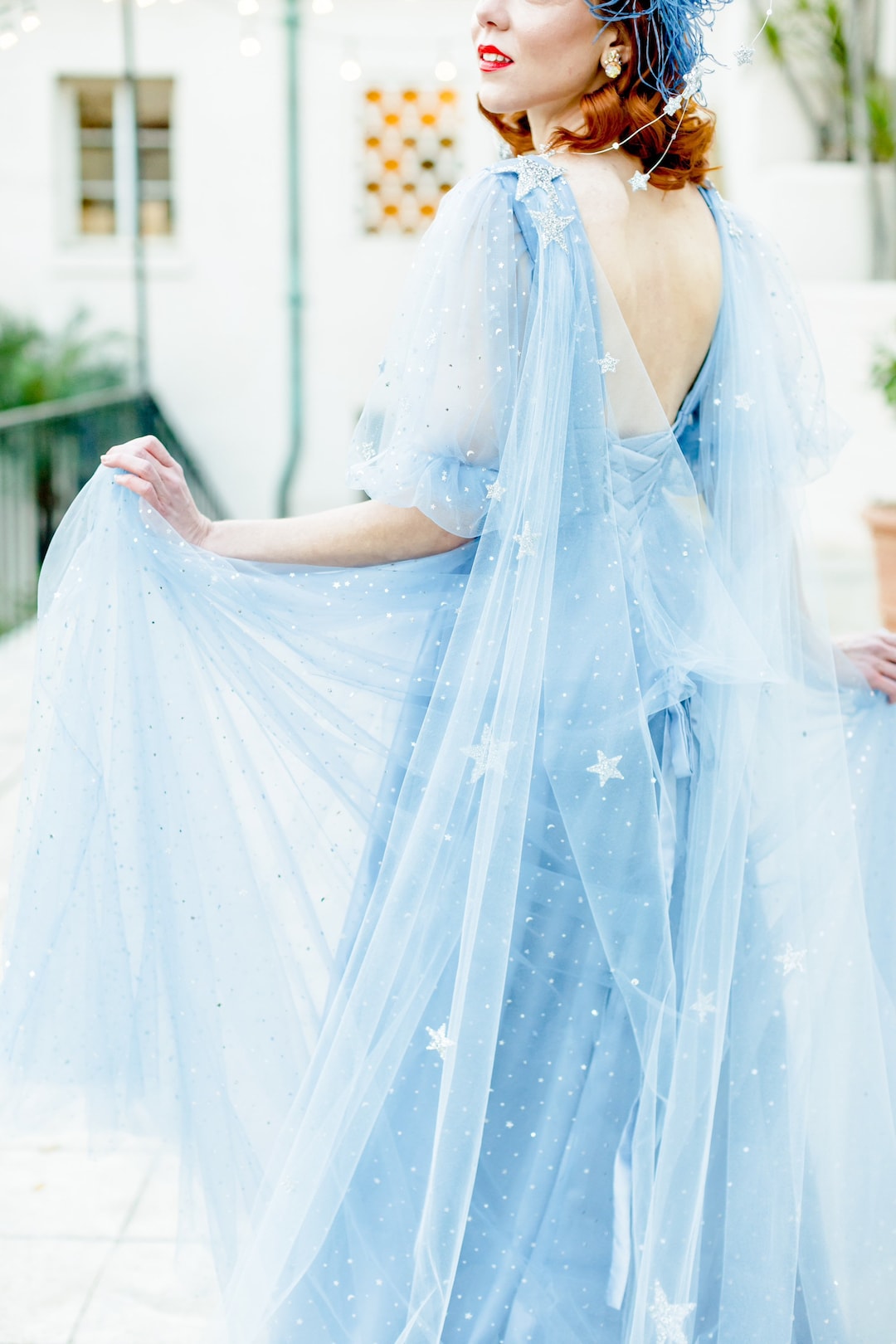 Celestial Cape, Star Cape, Glimmer Tulle Cape, Glitter Star Cape - Etsy