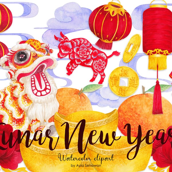Lunar New Year Clip Art - Etsy