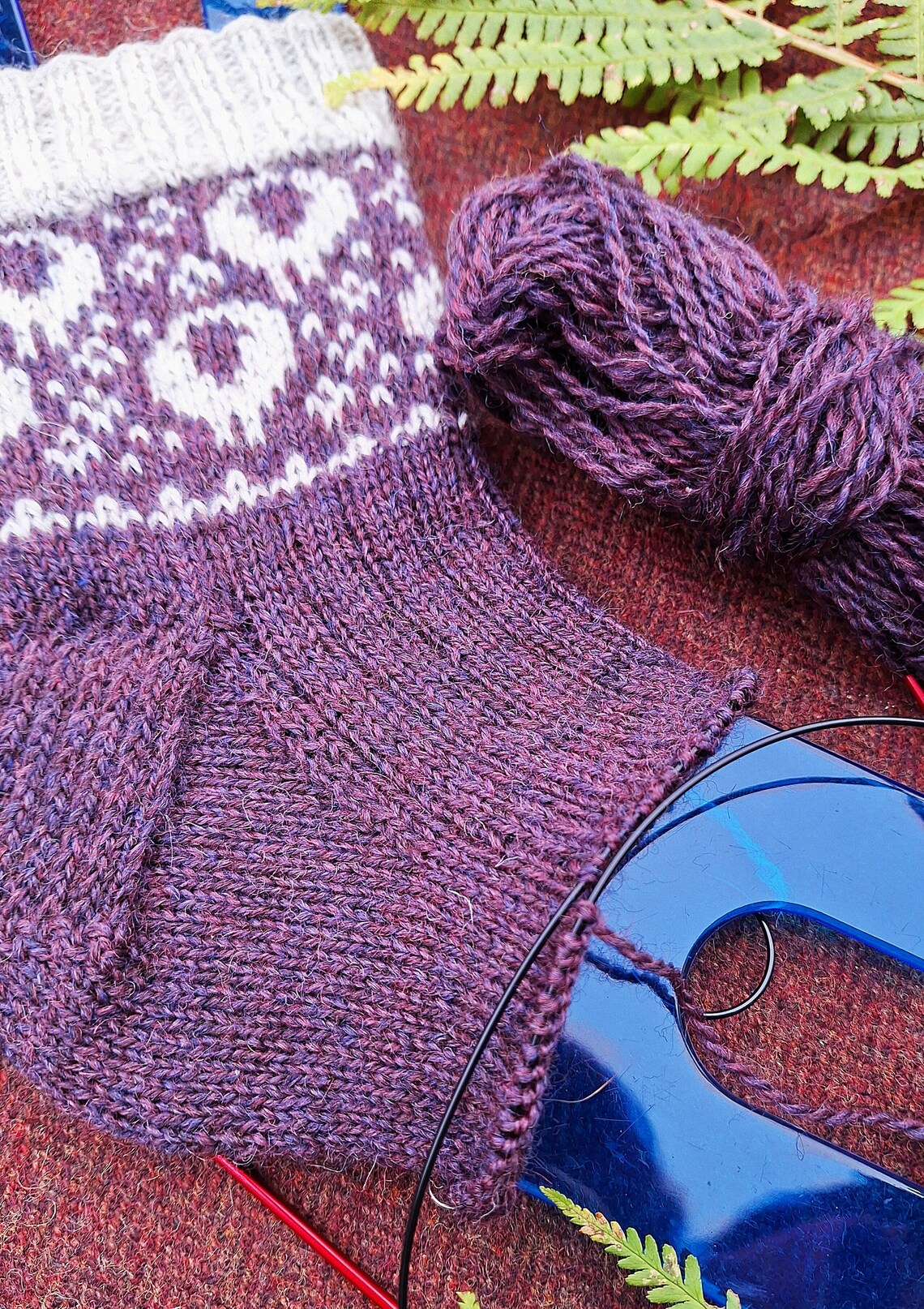 Hill Sheep Sock Knitting Pattern, Pdf Download, Color Work Sock Pattern ...