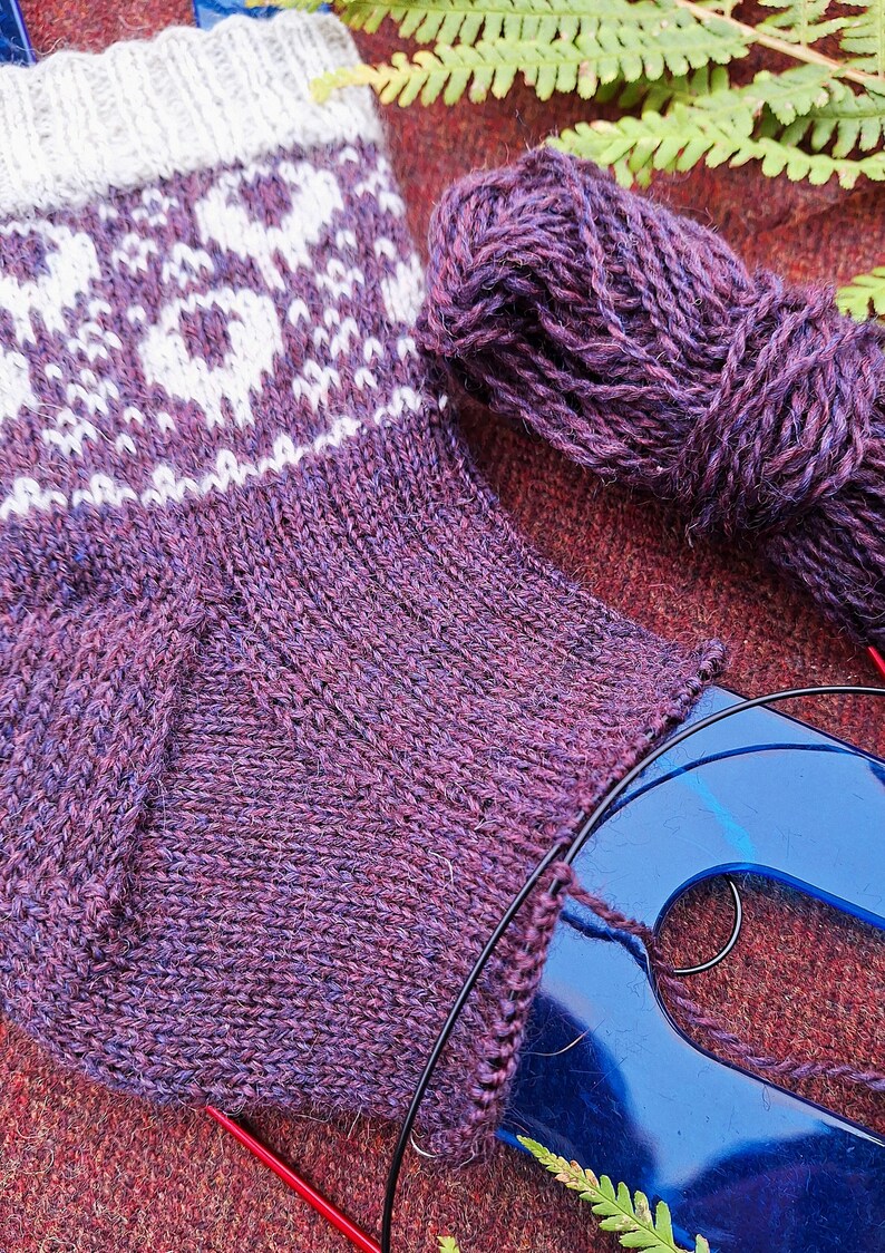Hill Sheep Sock Knitting Pattern, Pdf Download, Color Work Sock Pattern ...