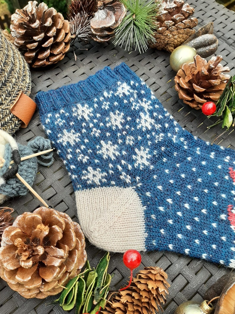 Snowy Sheep Sock Knitting Pattern, Holiday Sock Knitting Pattern ...