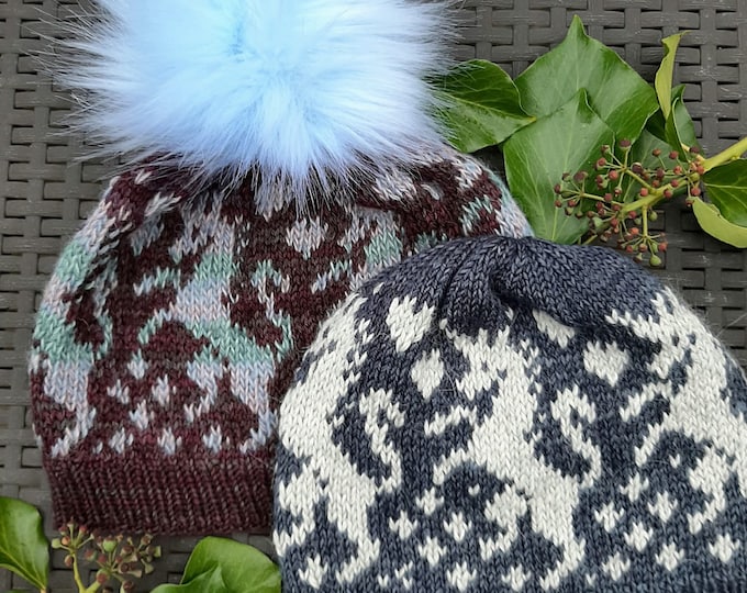 Snowy Sheep Beanie Knitting Pattern: Winter Colorwork Hat (PDF Pattern ...