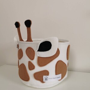 Abstract Shapes Felt Giraffe Basket, Unique Safari Storage Bin, Giraffe ...