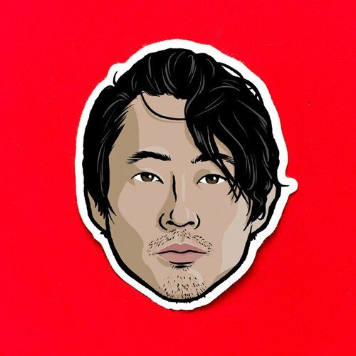 Sheriff Rick Vinyl Sticker TWD Face Stickers Character Faces - Etsy UK
