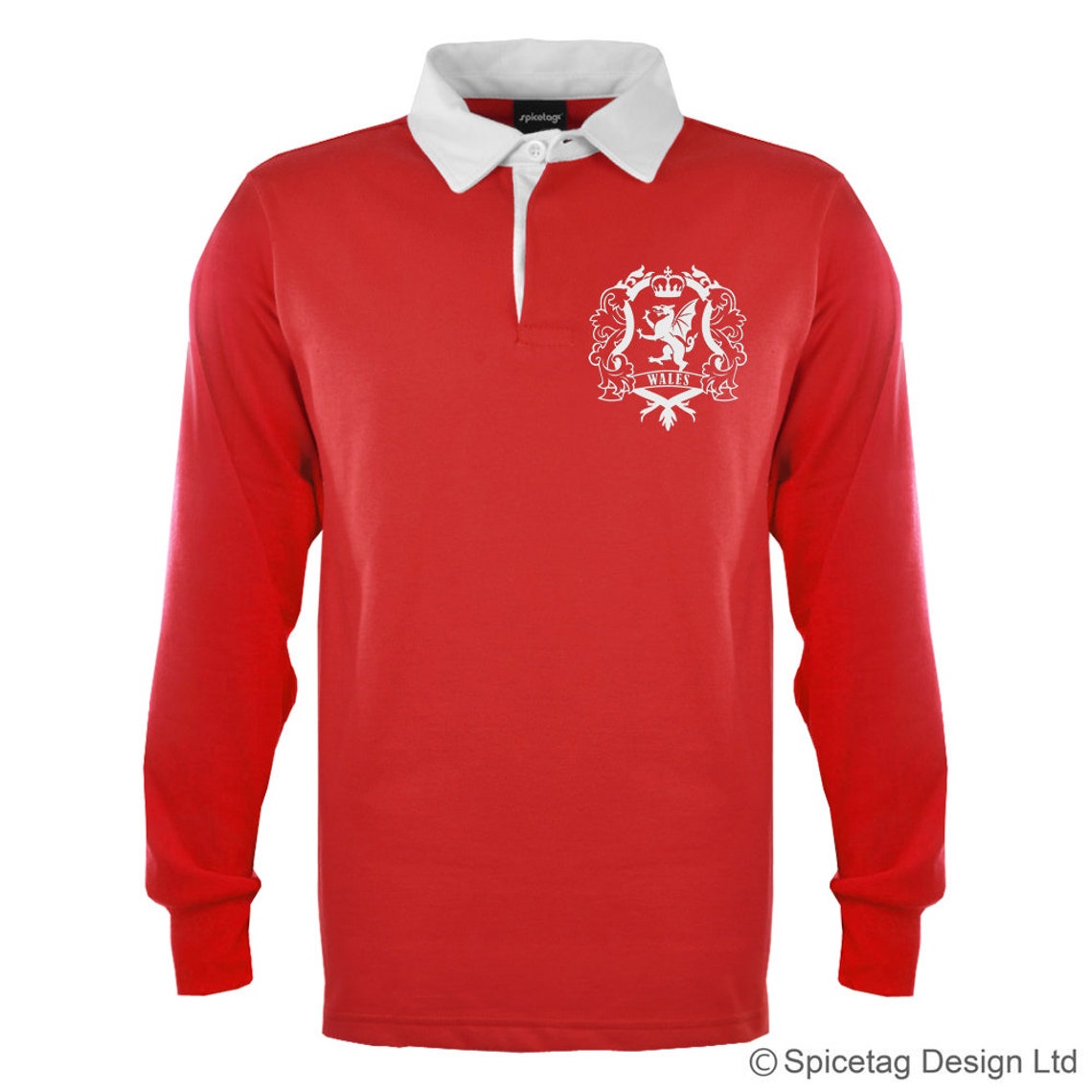Retro Wales Rugby Jersey Scarlet Red Jumper Vintage Style Welsh Top ...
