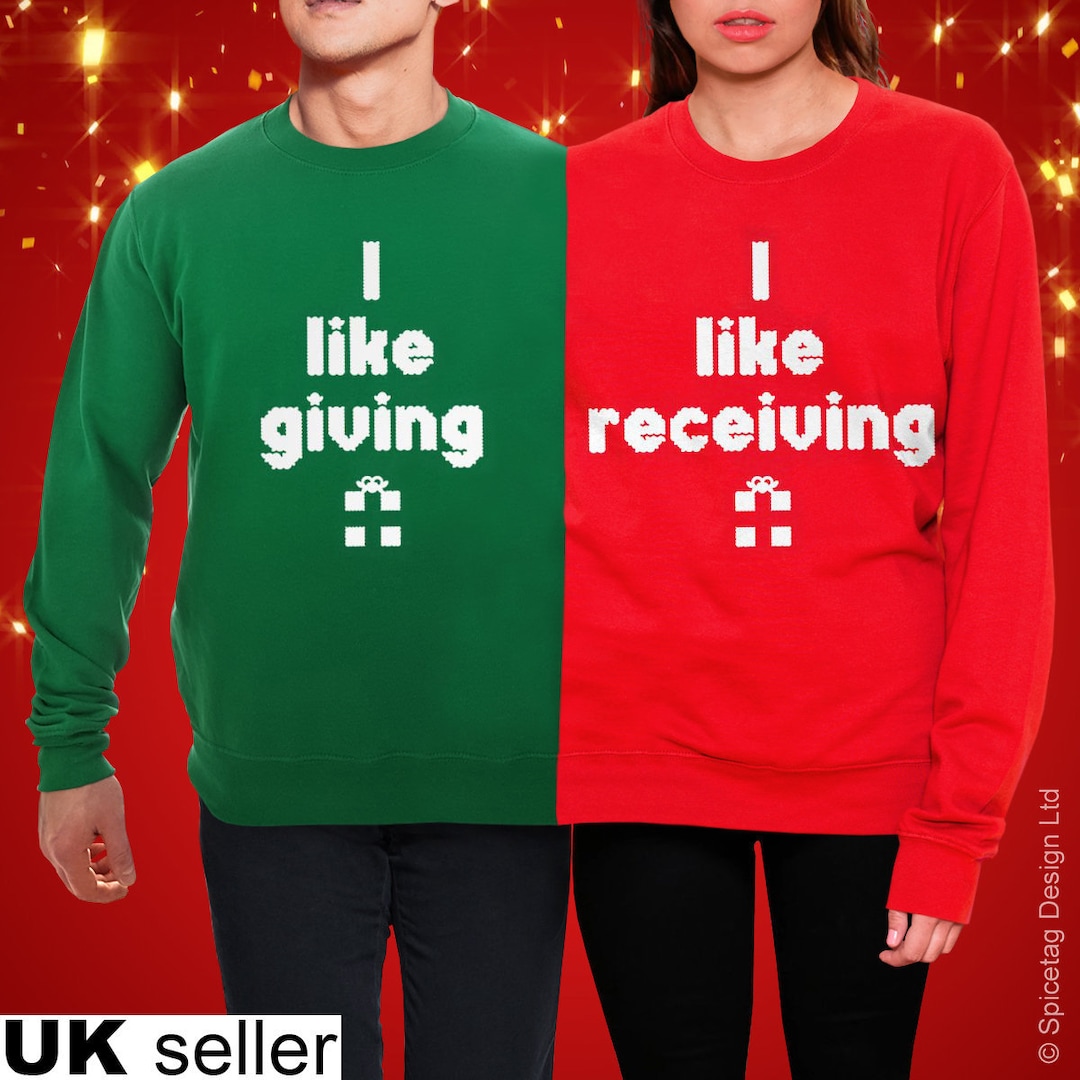 Giving and Receiving Christmas Jumper Merry Xmas Double Twosie Sweater ...